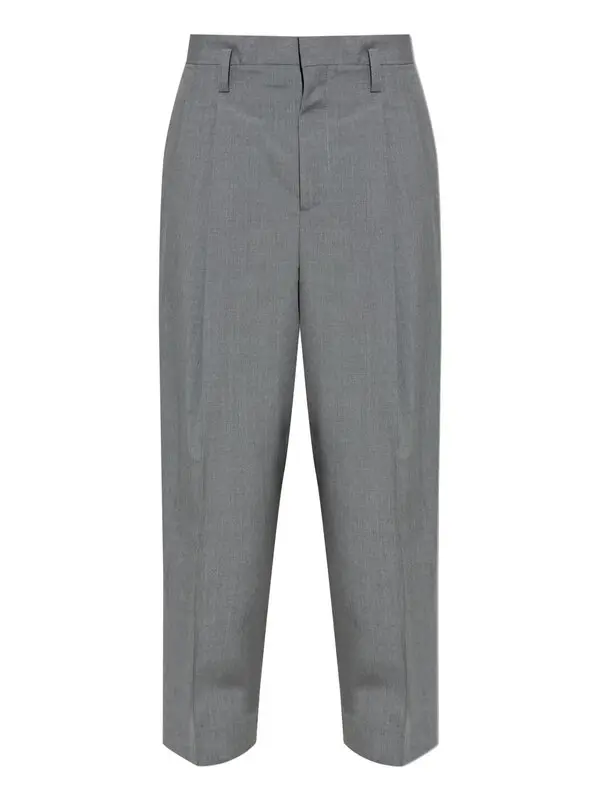 JIL SANDER Wool Pleated Trousers - Grey