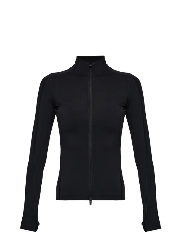 On Training Sweatshirt With Zip Fastening - Black
