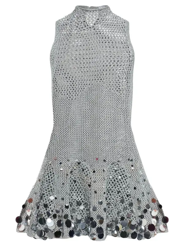 Casablanca Dress With Appliqués - Silver