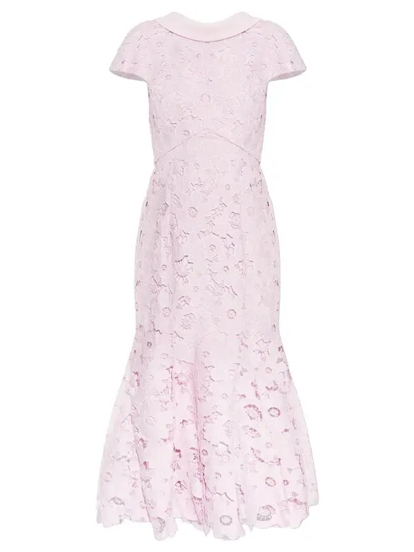 SELF-PORTRAIT Lace Midi Dress - Pink