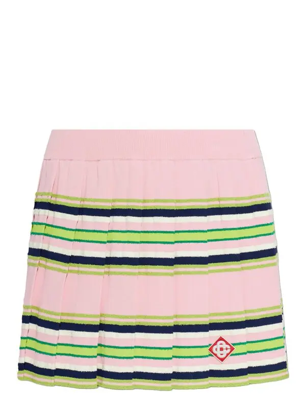 Casablanca Pleated Mini Skirt - Pink