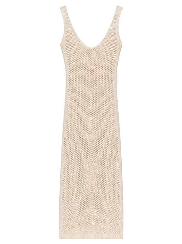 AKEP Sequined Midi Dress - Cream