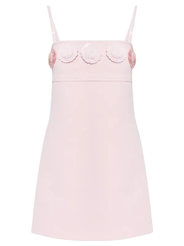 SELF-PORTRAIT Appliquéd Mini Dress - Pink