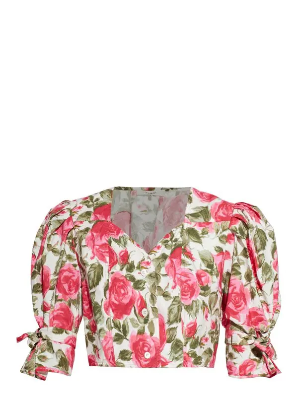 Chloé Floral Print Short Top - Multicolour