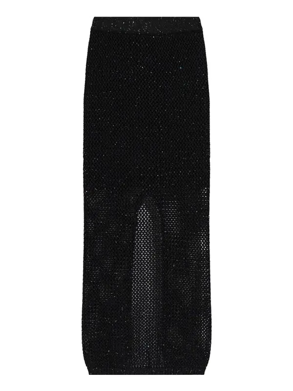 AKEP Sequin-embellished Maxi Skirt - Black