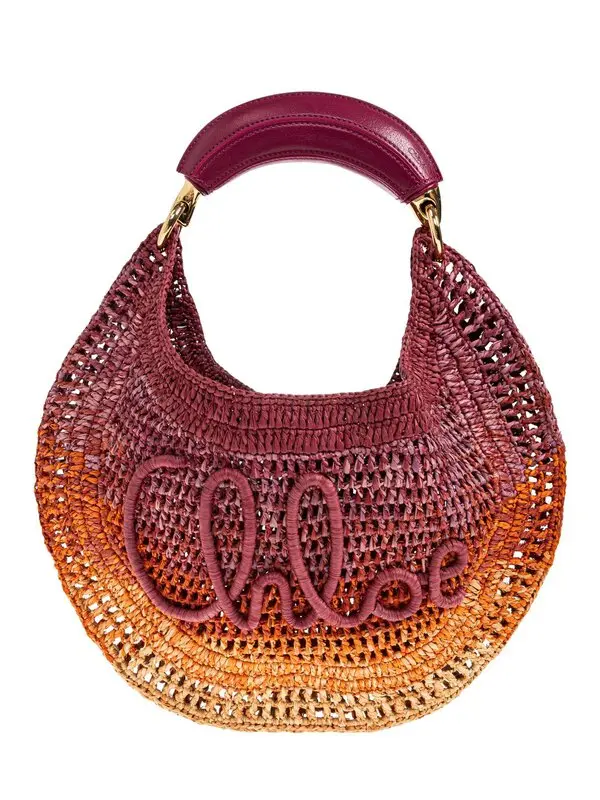 Chloé Hobo Bag Raffia Woven Design - Multicolour