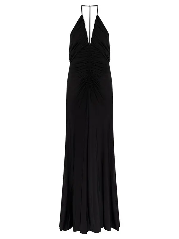 SELF-PORTRAIT Draped Dress - Black
