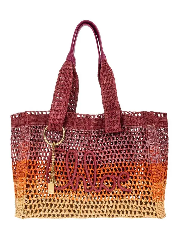 Chloé Summer Raffia Shopper Bag - Multicolour