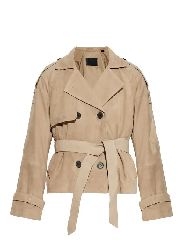 ALLSAINTS Reed Suede Jacket - Beige