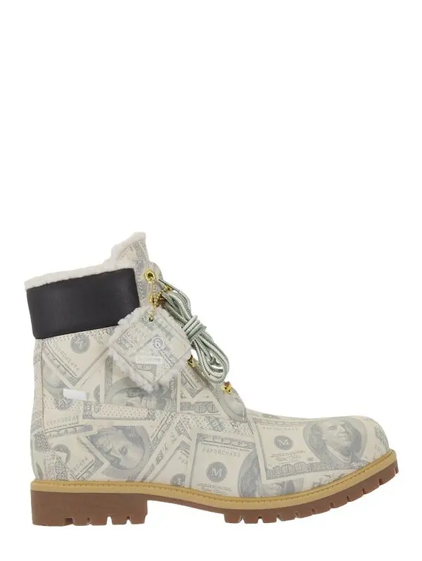 Timberland 6" Premium Waterproof Boot Supreme X Mm6 Maison Margiela $100 Bills - Green/brown