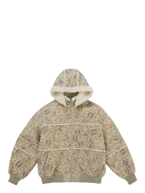 Supreme Mm6 Maison Margiela Hooded Shearling Bomber Jacket - White