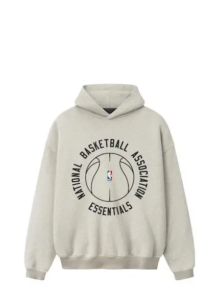 Fear Of God Nba X Barkley Hendricks 90s Hoodie - Heather Stone W/ Heather Rib