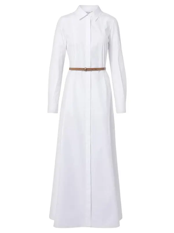 Max Mara Adunco Belted Shirt Dress - White