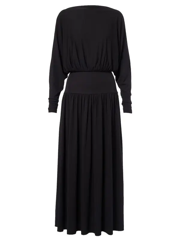 TOTEME Gathered Midi Dress - Black