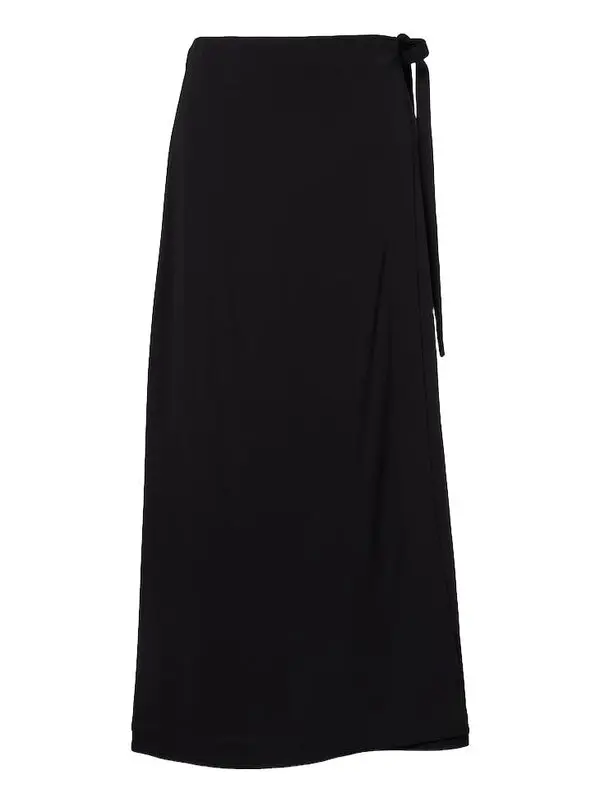 TOTEME Jersey Wrap Skirt - Black