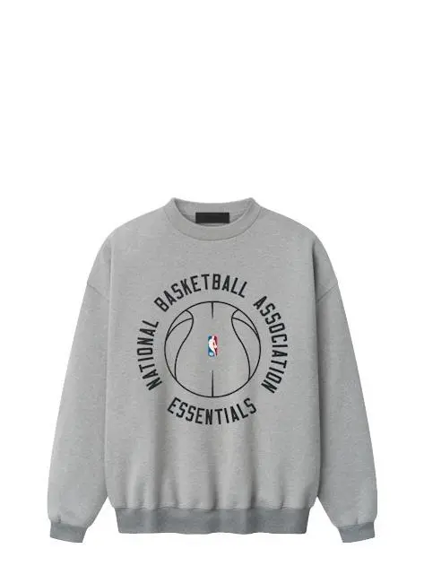 Fear Of God Essentials Nba X Barkley Hendricks 90s Crewneck Sweatshirt - Concrete Heather