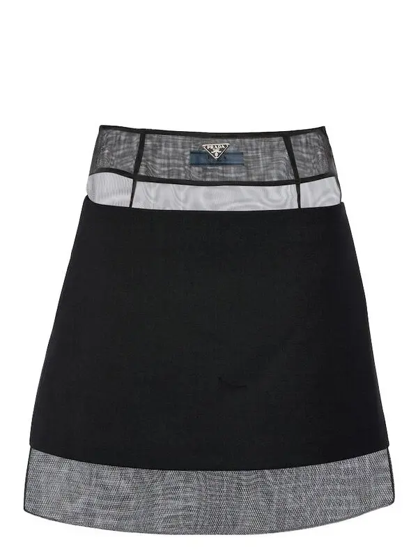 Prada High-rise Mini Skirt - Black