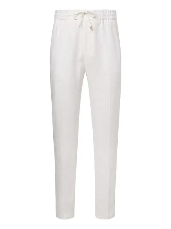 Etro Linen Slim Trousers - White