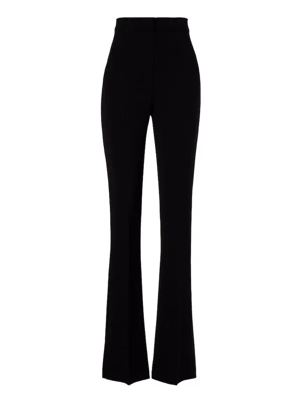 Max Mara Ecrine Cady Flared Trousers - Black