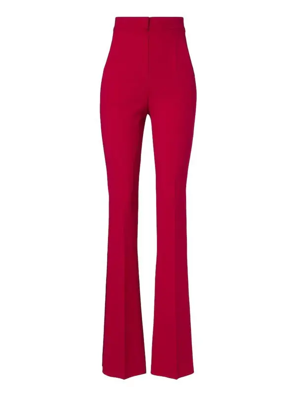 Max Mara Ecrine Cady Flare Trousers - Red