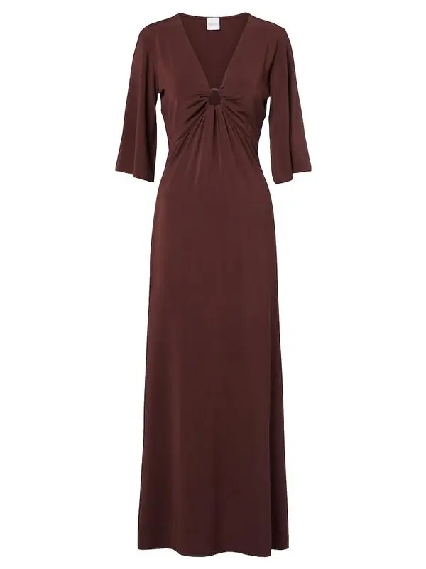 Max Mara Riga Cutout Midi Dress - Brown
