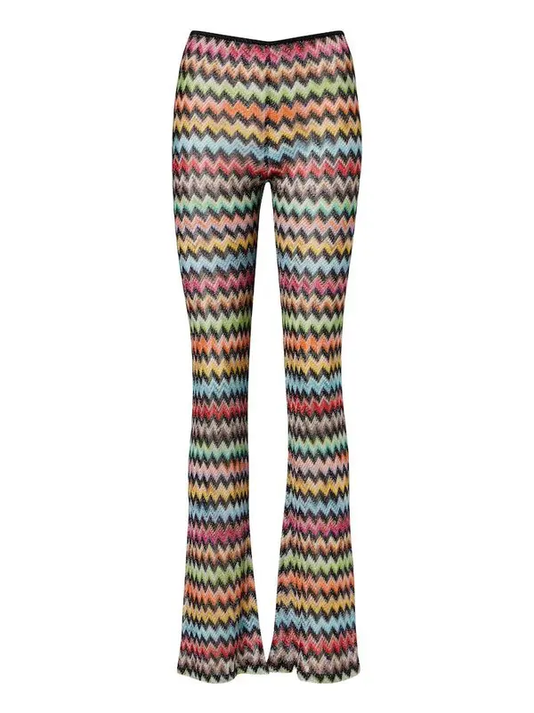 Missoni Zigzag Lamé Flared Pants - Multicoloured