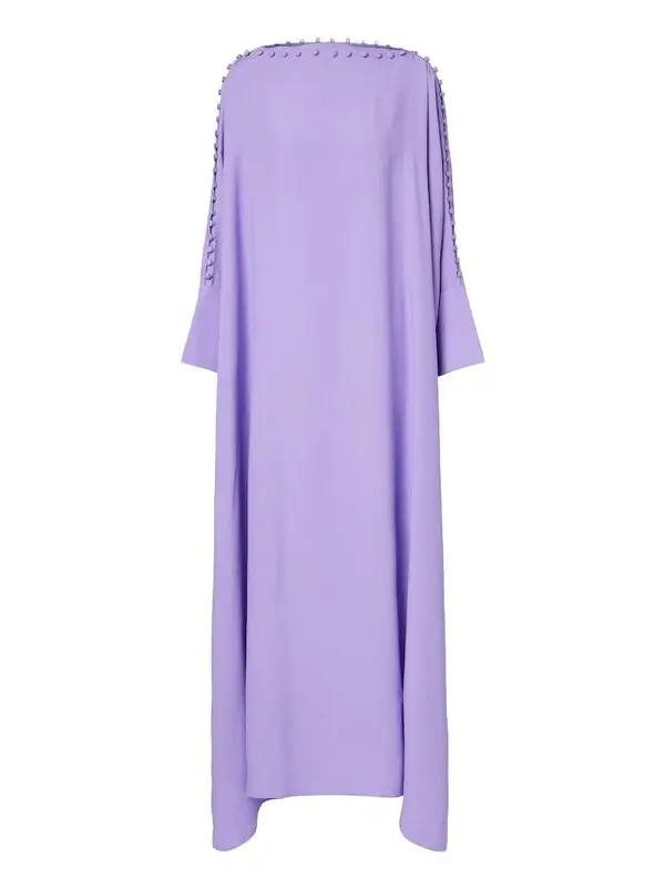 TALLER MARMO Mila Off-shoulder Crêpe Cady Kaftan - Purple