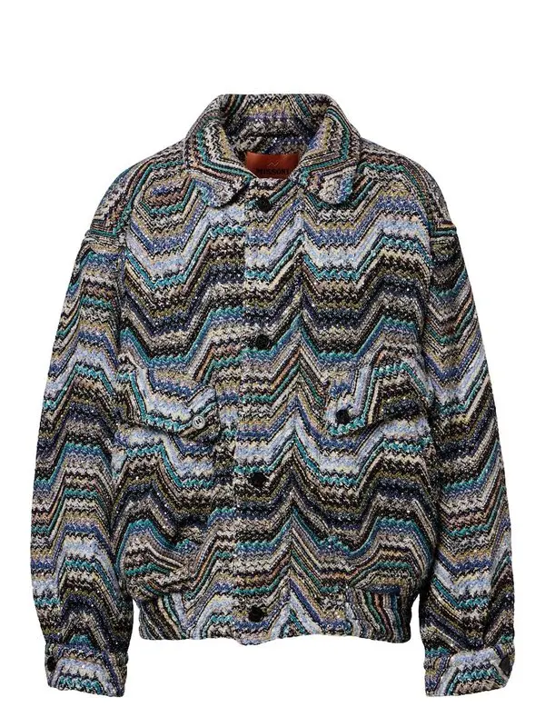 Missoni Zigzag Oversized Wool-blend Jacket - Multicoloured