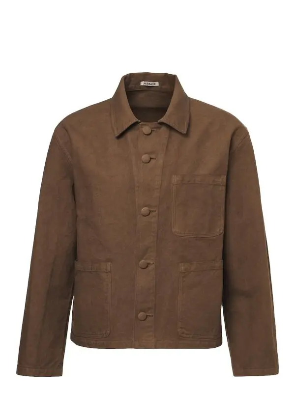 Auralee Cotton Twill Jacket - Brown