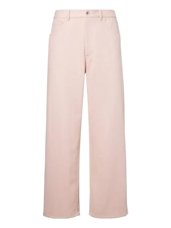 Auralee Silk Wide-leg Jeans - Pink