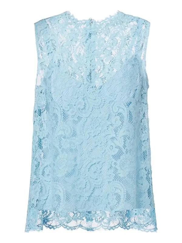 Dolce & Gabbana Lace Top - Blue