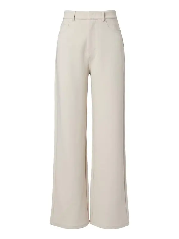 Max Mara Brioso Cotton-blend Wide-leg Pants - White