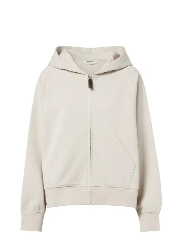 Max Mara Alma Cotton-blend Hoodie - Beige