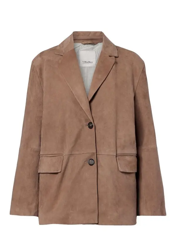 Max Mara Anfora Suede Jacket - Brown