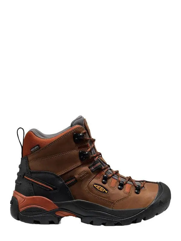 Keen Pittsburgh Energy 6" Waterproof Soft Toe Boot - Cascade Brown/black