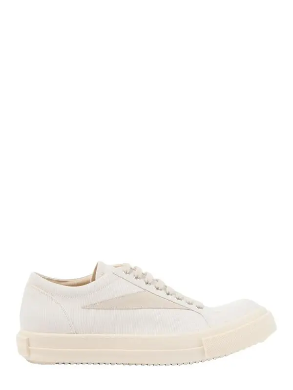 Rick Owens Vintage Suede-trimmed Denim Sneakers - White