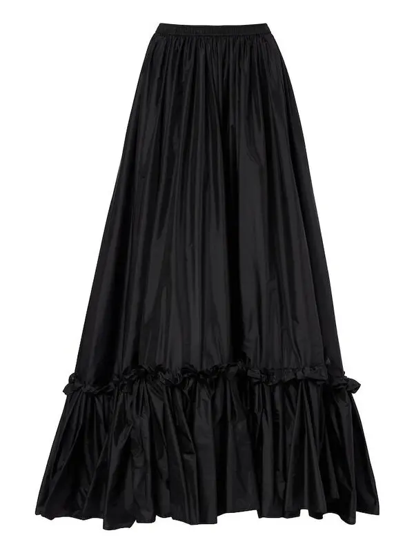 Saint Laurent Ruffled Maxi Skirt - Black