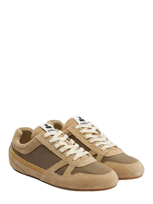 Isabel Marant Senny Low Suede Sneakers - Beige