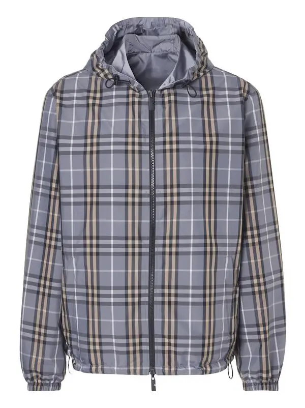 Burberry Reversible Hooded Jacket - Blue