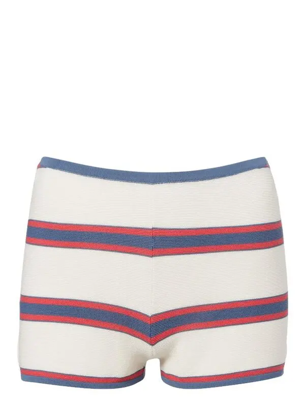 Faithfull The Brand Playa Striped Cotton-blend Shorts - Multicoloured