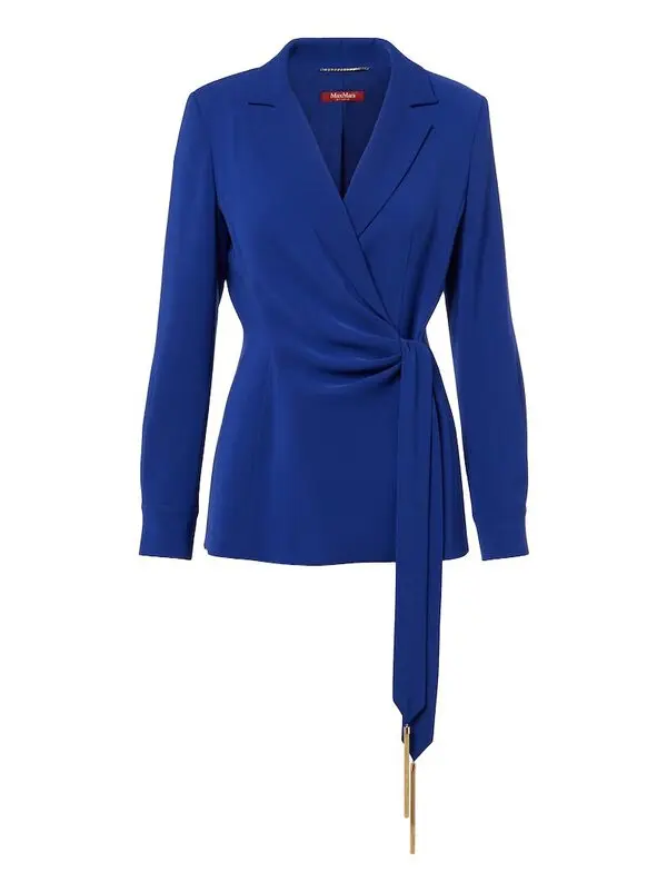 Max Mara Skipper Cady Wrap Blazer - Blue