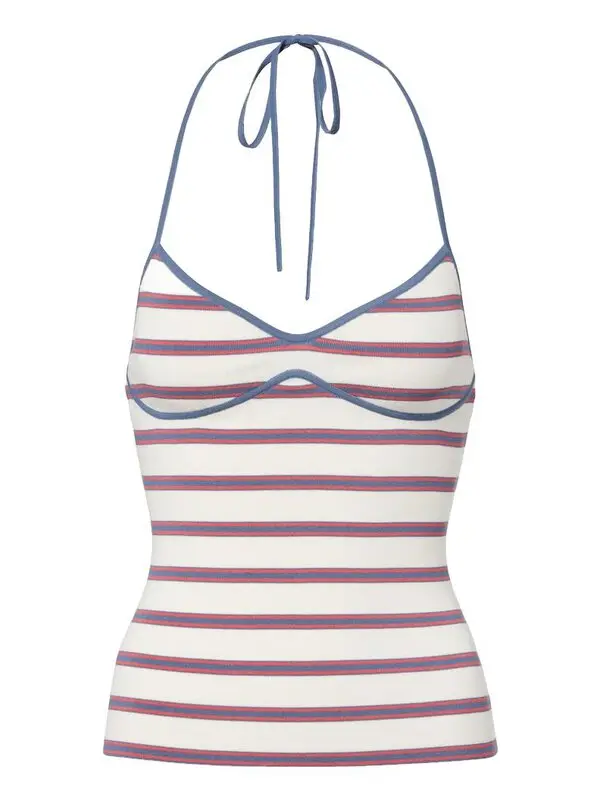 Faithfull The Brand Citara Striped Halterneck Top - Multicoloured