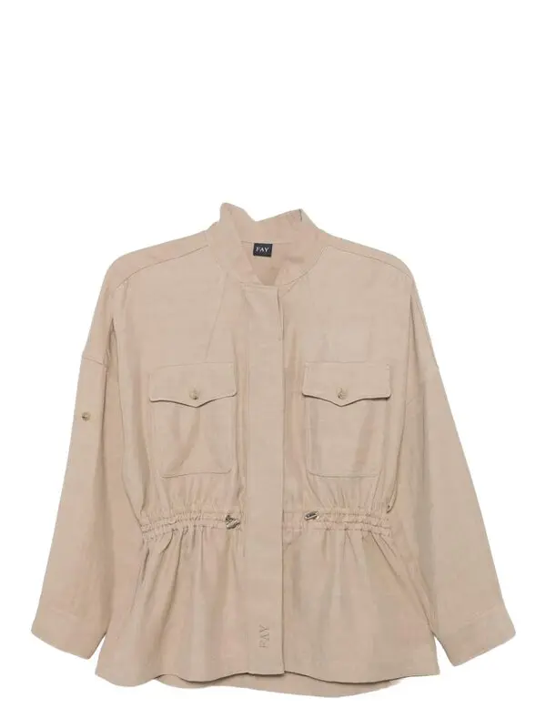 FAY Cotton Overshirt - Brown