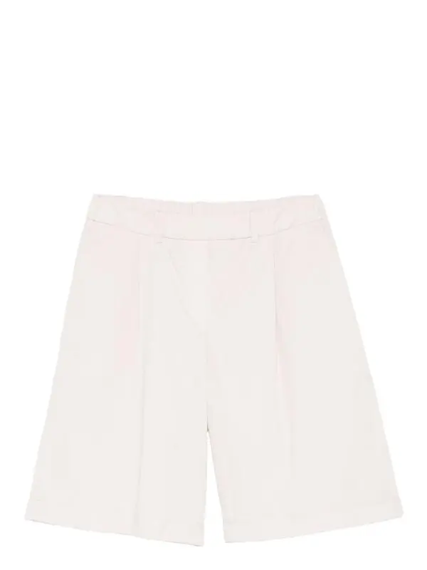 VIA MASINI 80 Cotton Bermuda Shorts - Beige