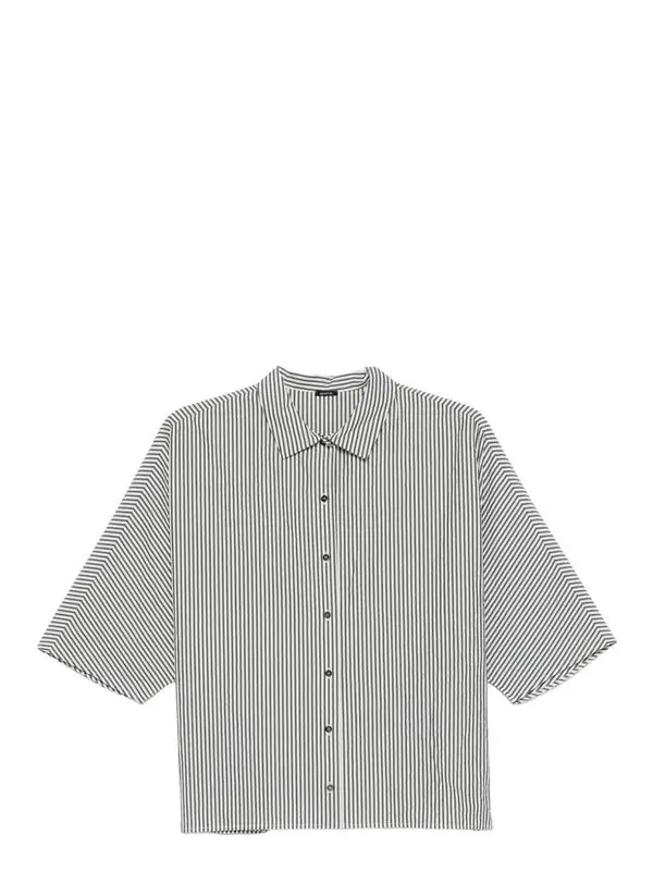 Apuntob Striped Cotton Shirt - Black
