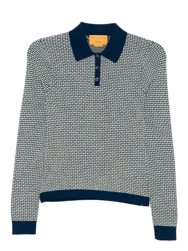 Guest In Residence Pique Cashmere Polo Shirt - Blue