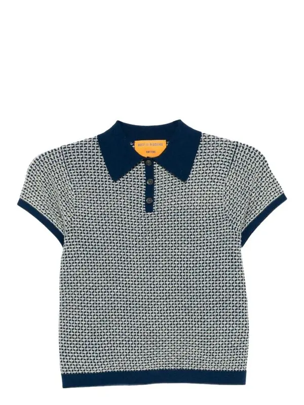 Guest In Residence Pique Cashmere Polo Shirt - Blue