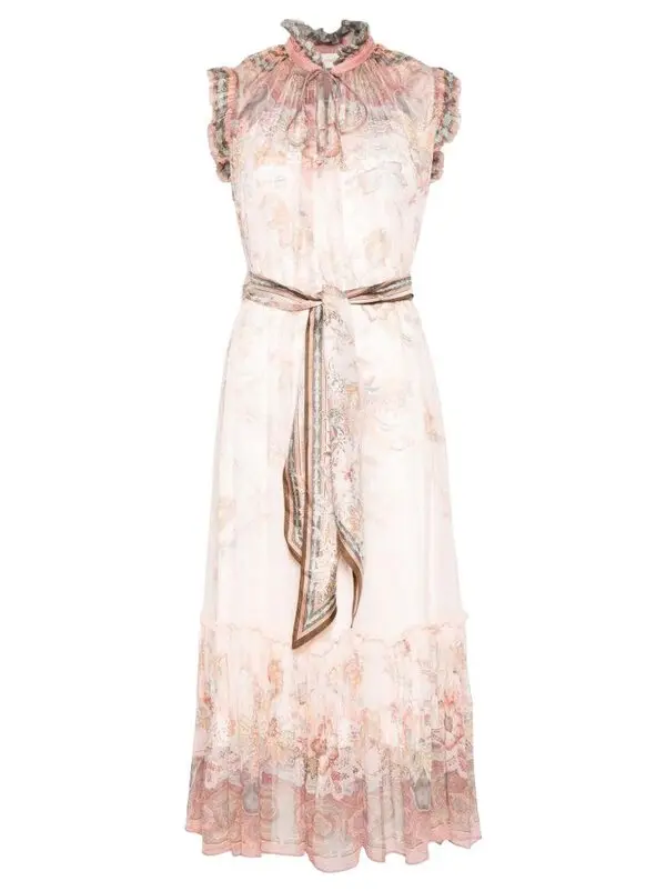 Zimmermann Alchemy Flutter Dress - Pink