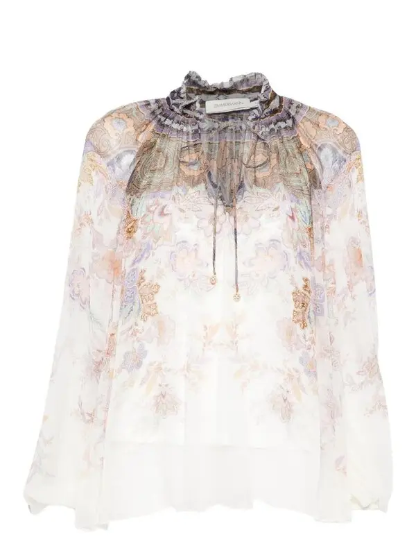 Zimmermann Luna Billow Blouse - White