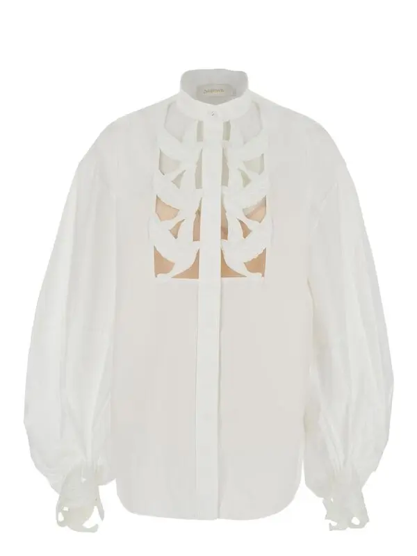 Zimmermann Luna Cotton Blouse - White